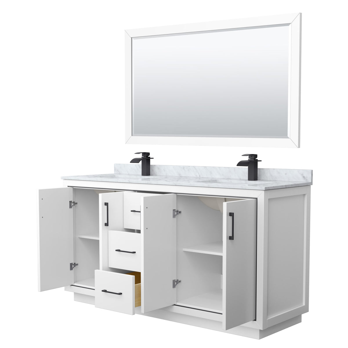 Icon Bathroom Vanity with Countertop 66 inch Double Sink Single hole F ...